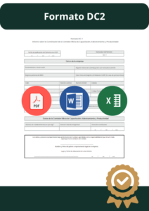 Formato DC2: Plantilla disponible en Word, Excel, PDF.