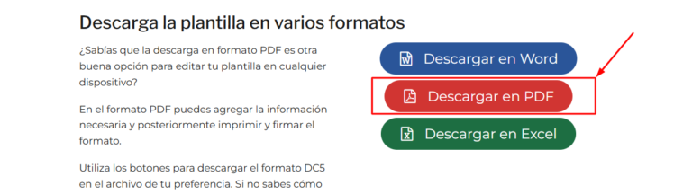 Descargar el Formato DC5 en PDF: Plantilla editable