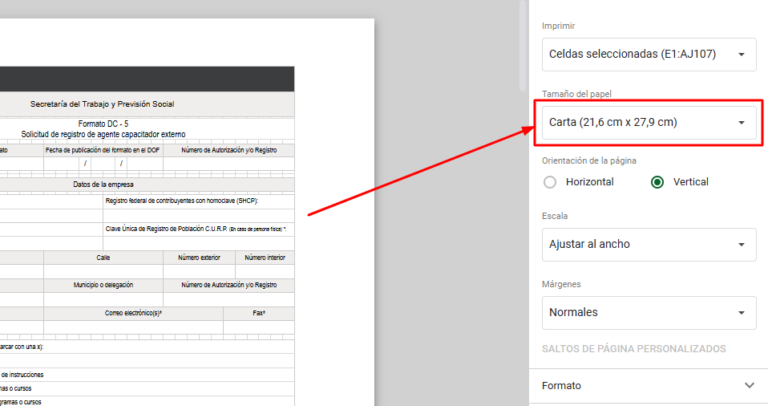 Descargar el Formato DC5 en Excel: Plantilla editable